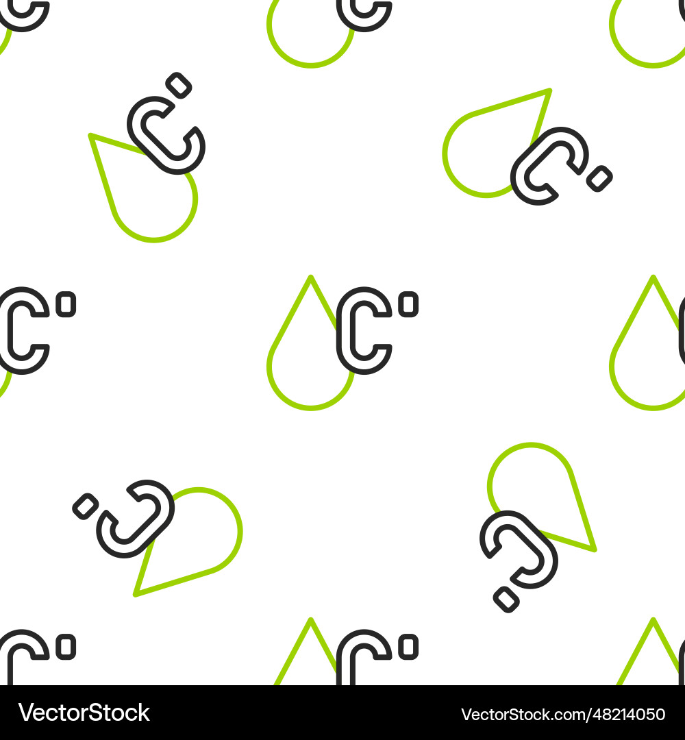 Line water temperature icon isolated seamless Vector Image