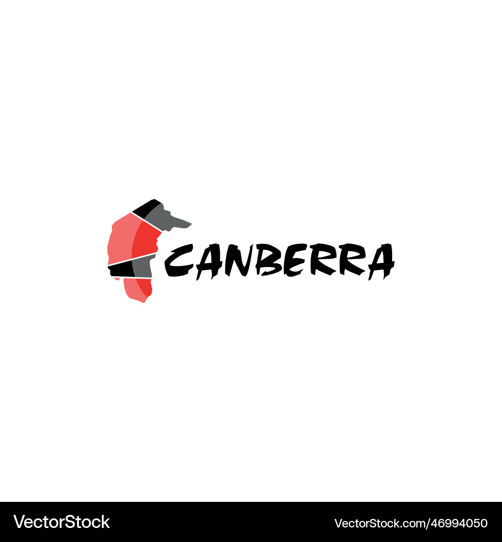 Map of canberra modern geometric design Royalty Free Vector