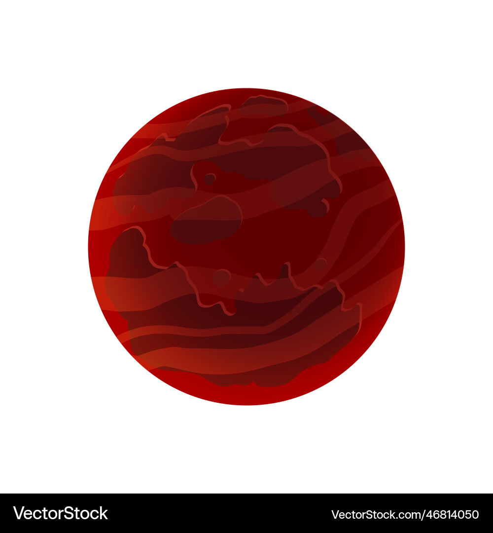 Mars red planet of solar system Royalty Free Vector Image