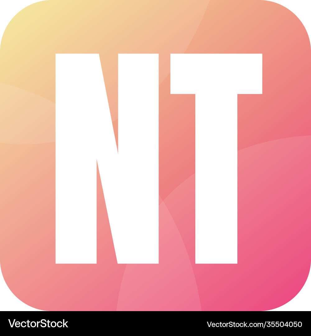 Nt letter logo design with simple style Royalty Free Vector