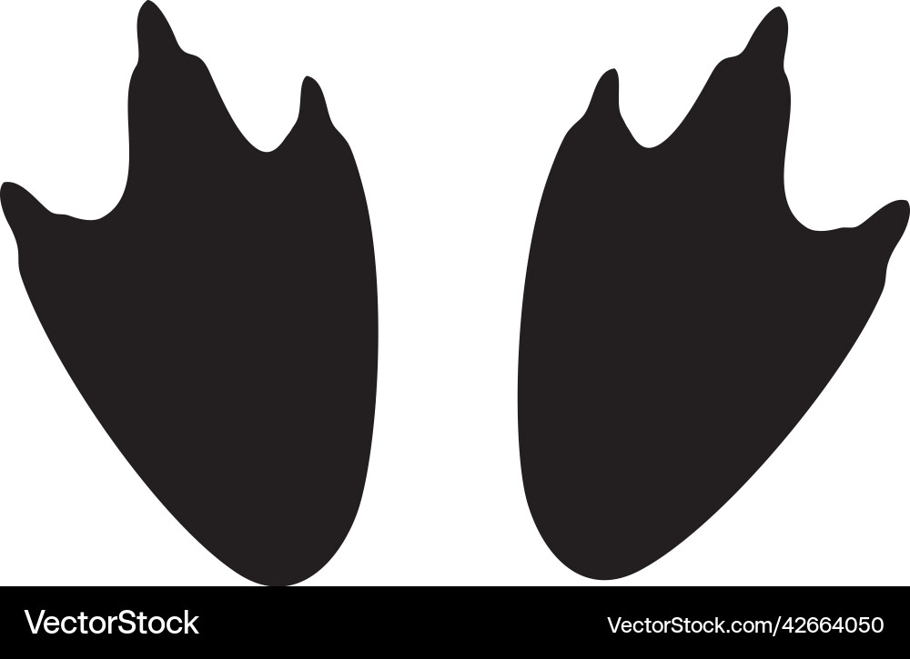 Penguin feet black and white Royalty Free Vector Image