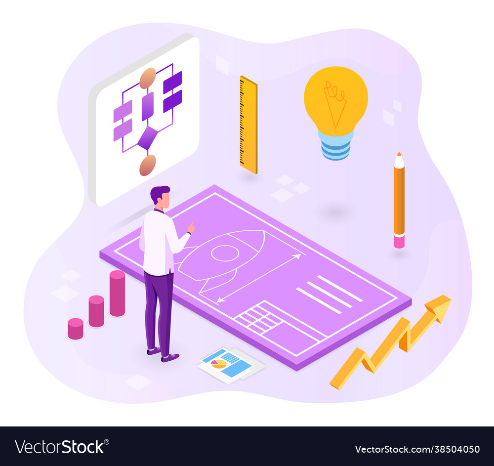 Project development concept Royalty Free Vector Image
