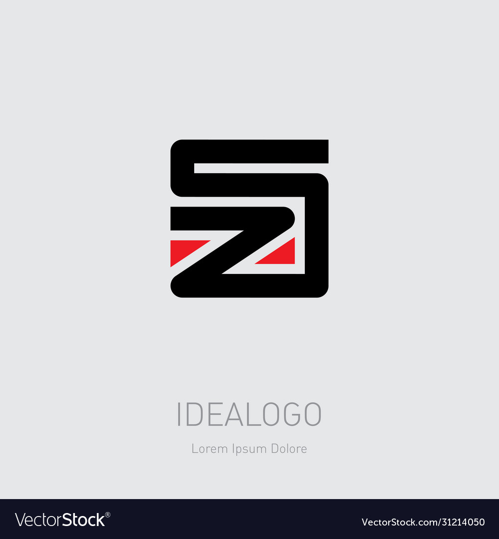 Sz - design element or icon initials monogram Vector Image