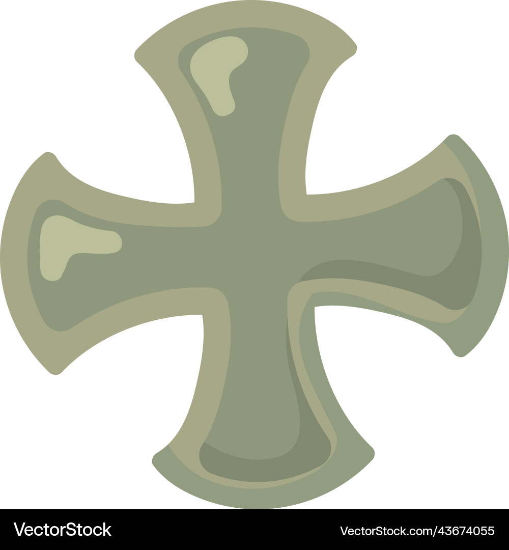 Antique cross cartoon icon Royalty Free Vector Image