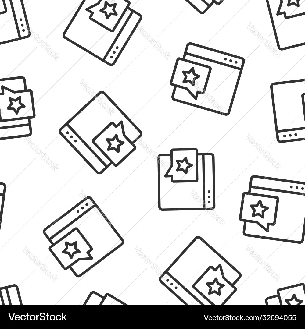 Browser window with star icon in flat style wish Vector Image