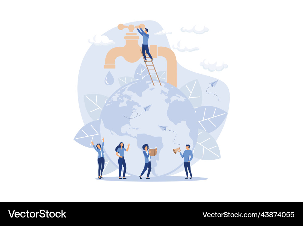 Business graphics save the planet save energy Vector Image