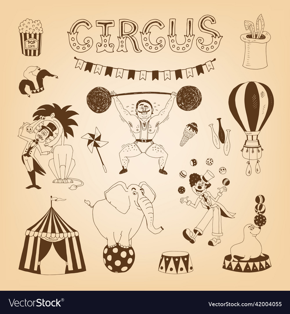 Circus design elements Royalty Free Vector Image