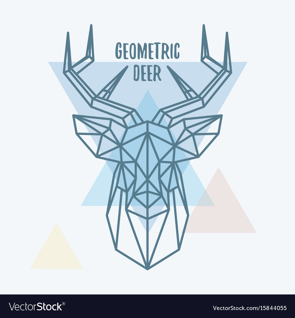 Geometric deer head Royalty Free Vector Image - VectorStock