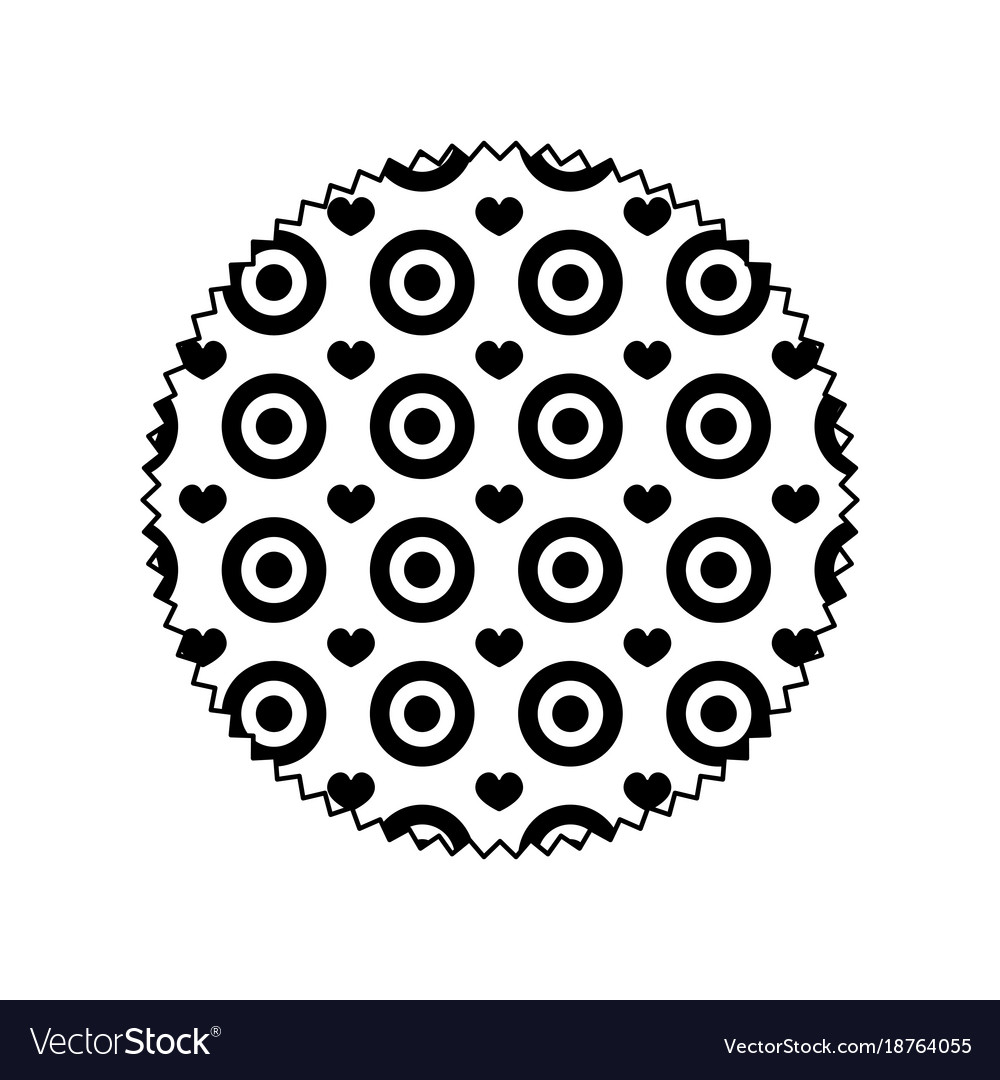 Isolated pattern circle design Royalty Free Vector Image