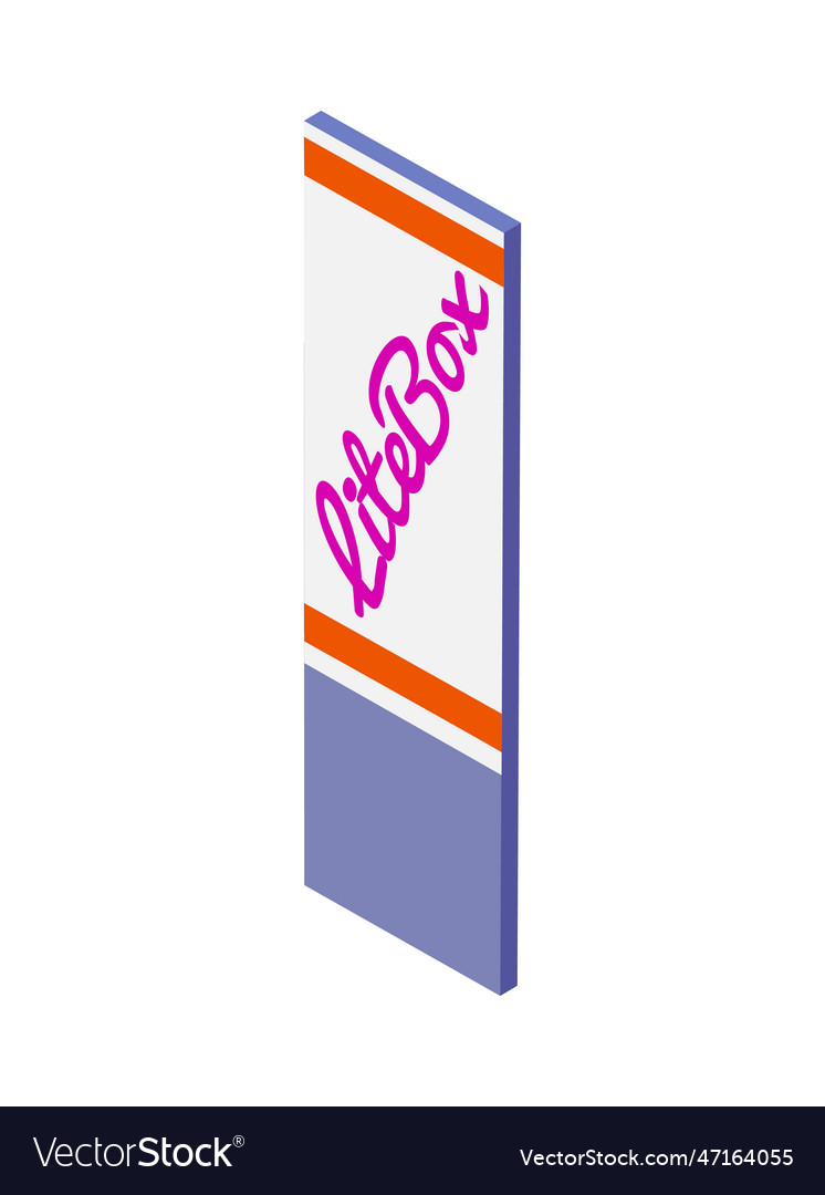 Isometric light box composition Royalty Free Vector Image