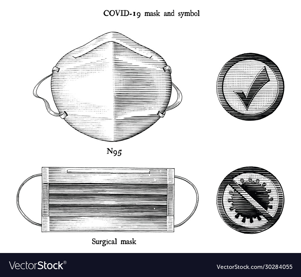 Mask for prevent coronavirus disease 2019 Vector Image