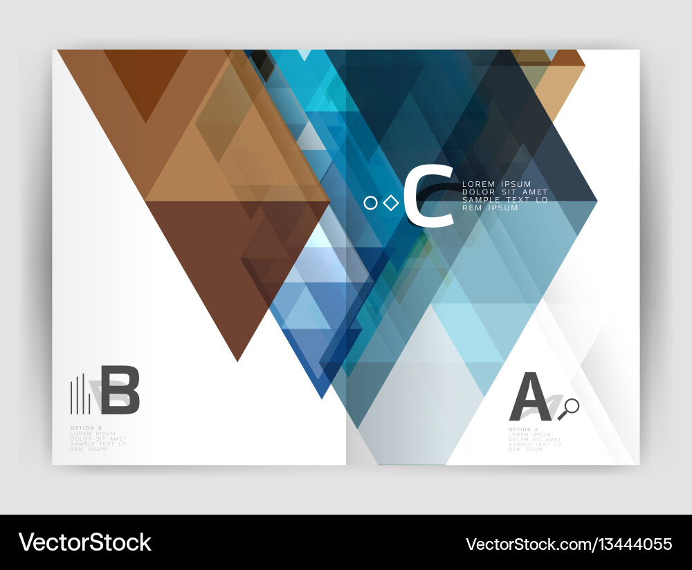 Modern geometric annual report cover Royalty Free Vector