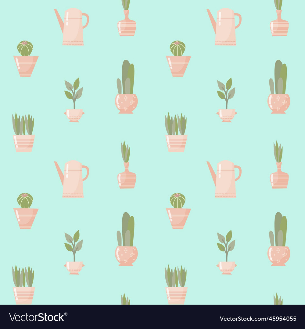 Plants seamless pattern Royalty Free Vector Image
