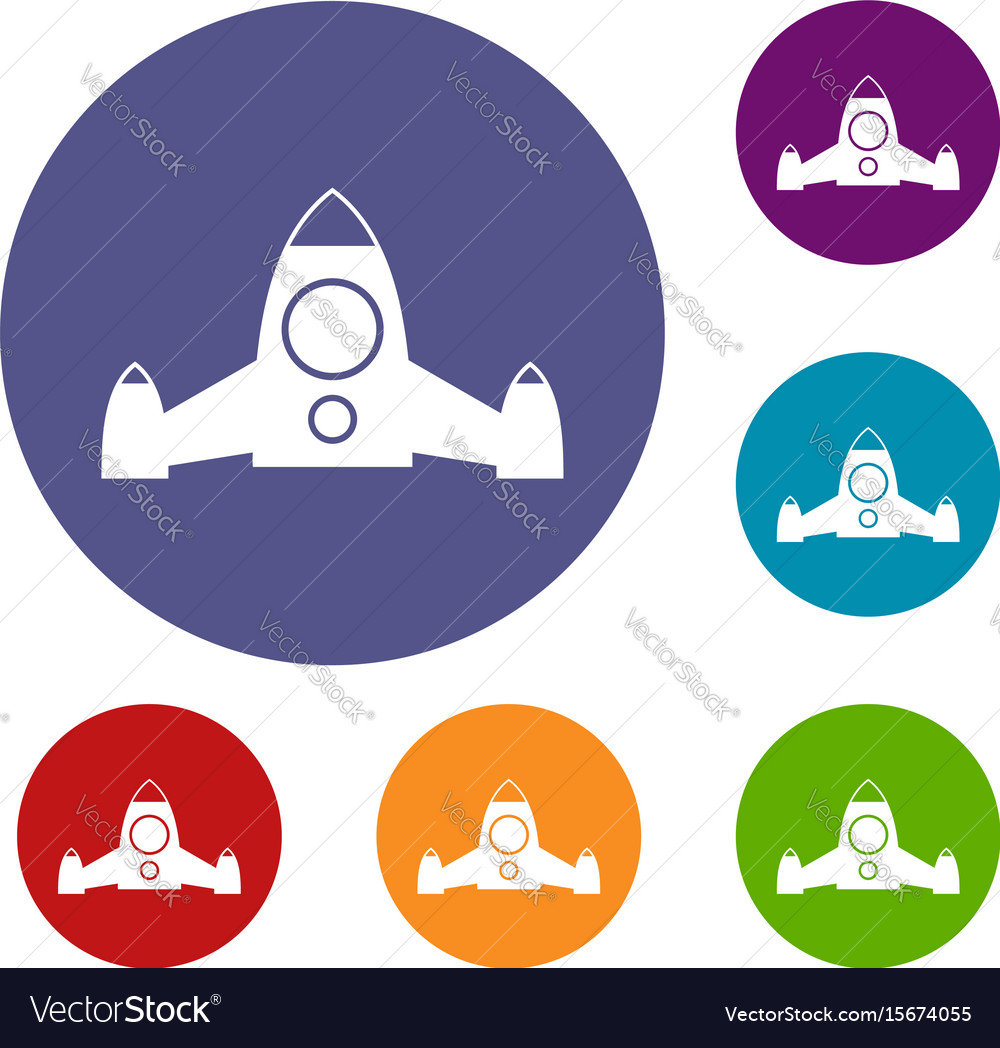 Rocket icons set Royalty Free Vector Image - VectorStock