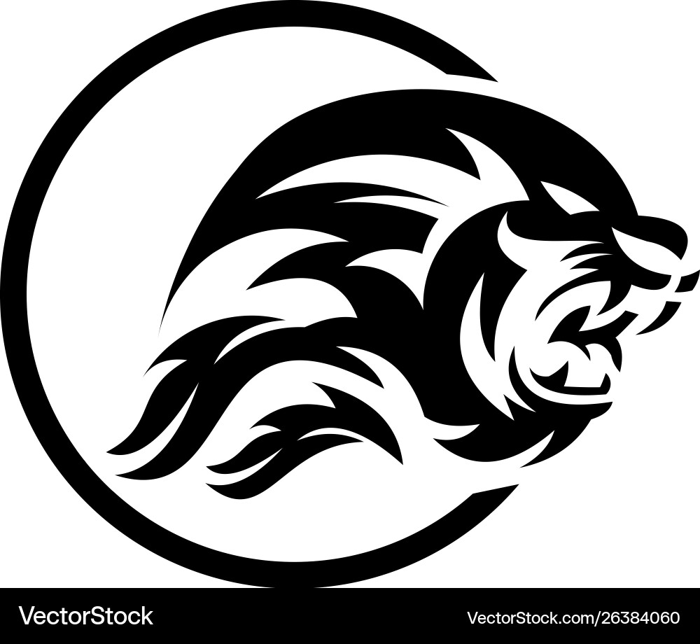 A lion animal logo template Royalty Free Vector Image