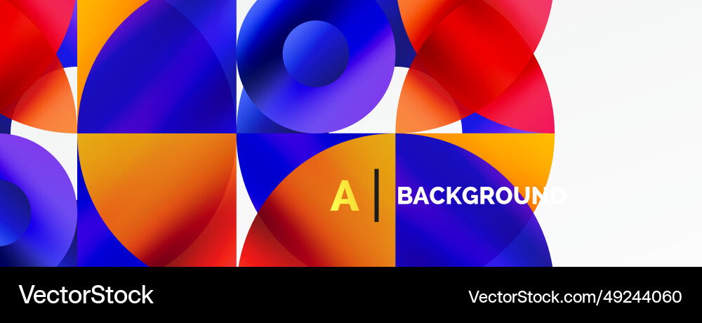 Abstract round geometric shapes with gradients Vector Image