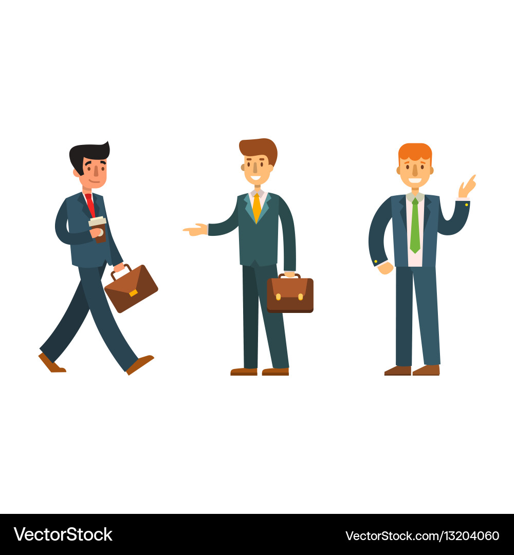 Business people man character Royalty Free Vector Image