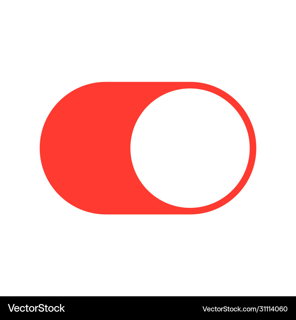 Button for turning on and off color Royalty Free Vector