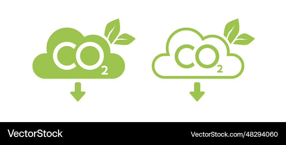 Co2 neutral green rough textured stamp carbon Vector Image