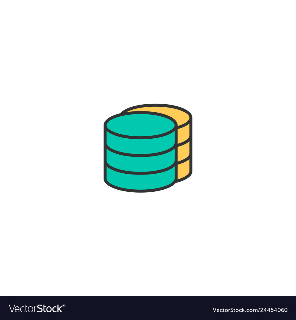 Database icon design essential icon design Vector Image