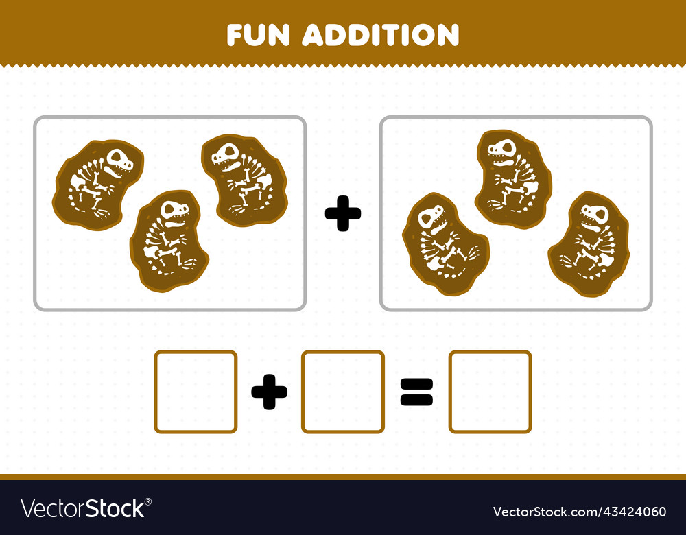 Education game for children fun addition Vector Image