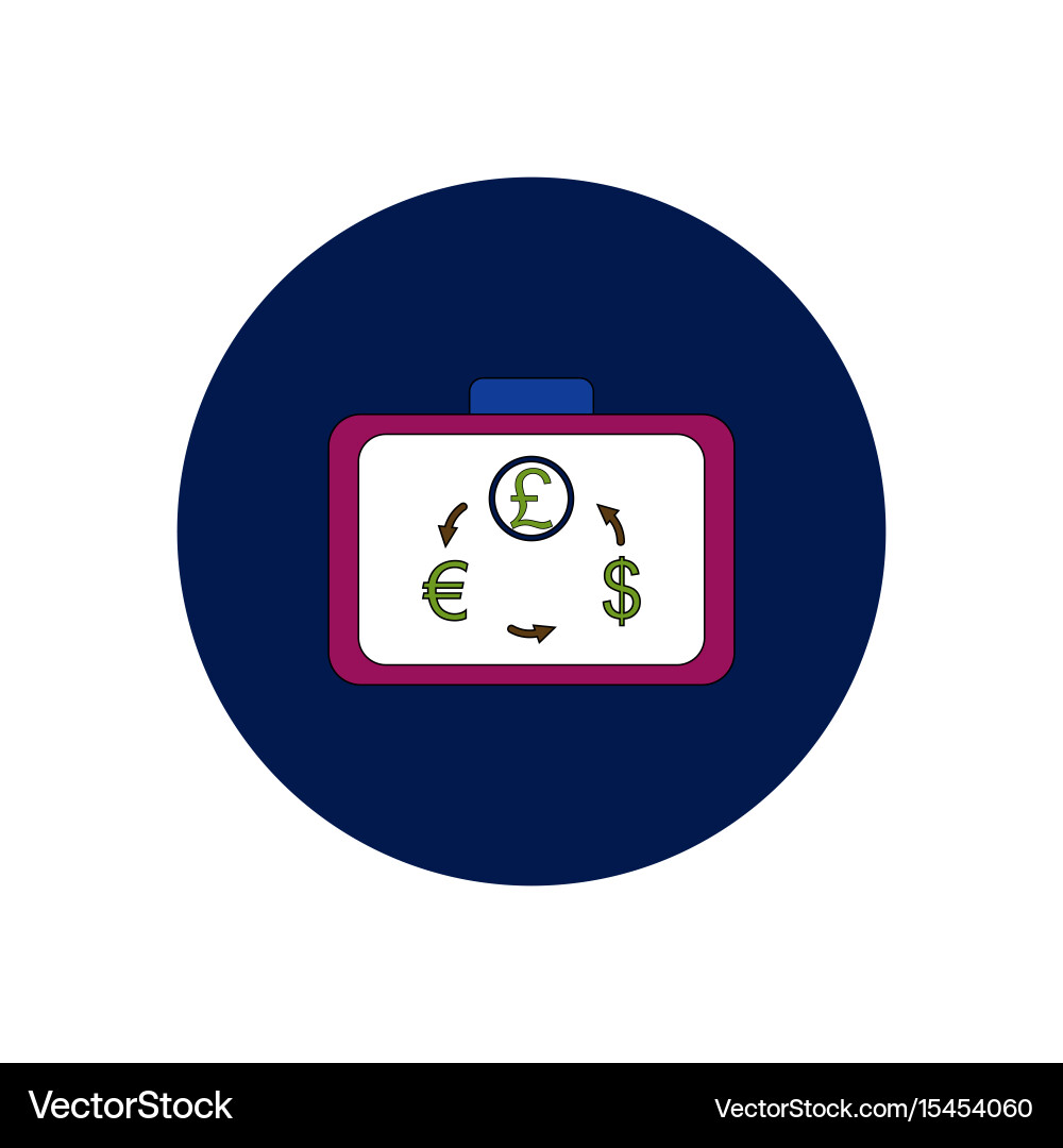In flat design of currency Royalty Free Vector Image
