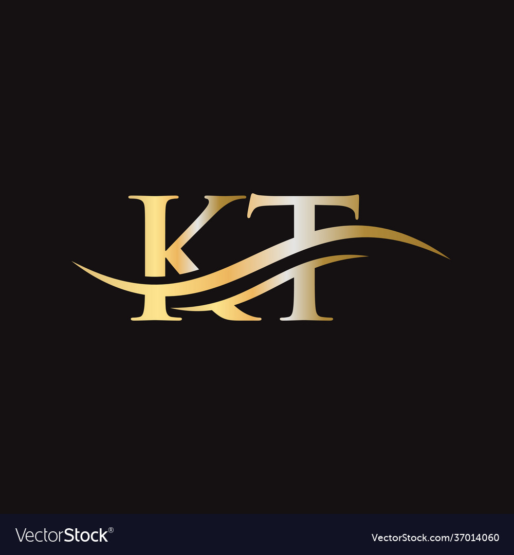 Kt linked logo for business and company identity Vector Image
