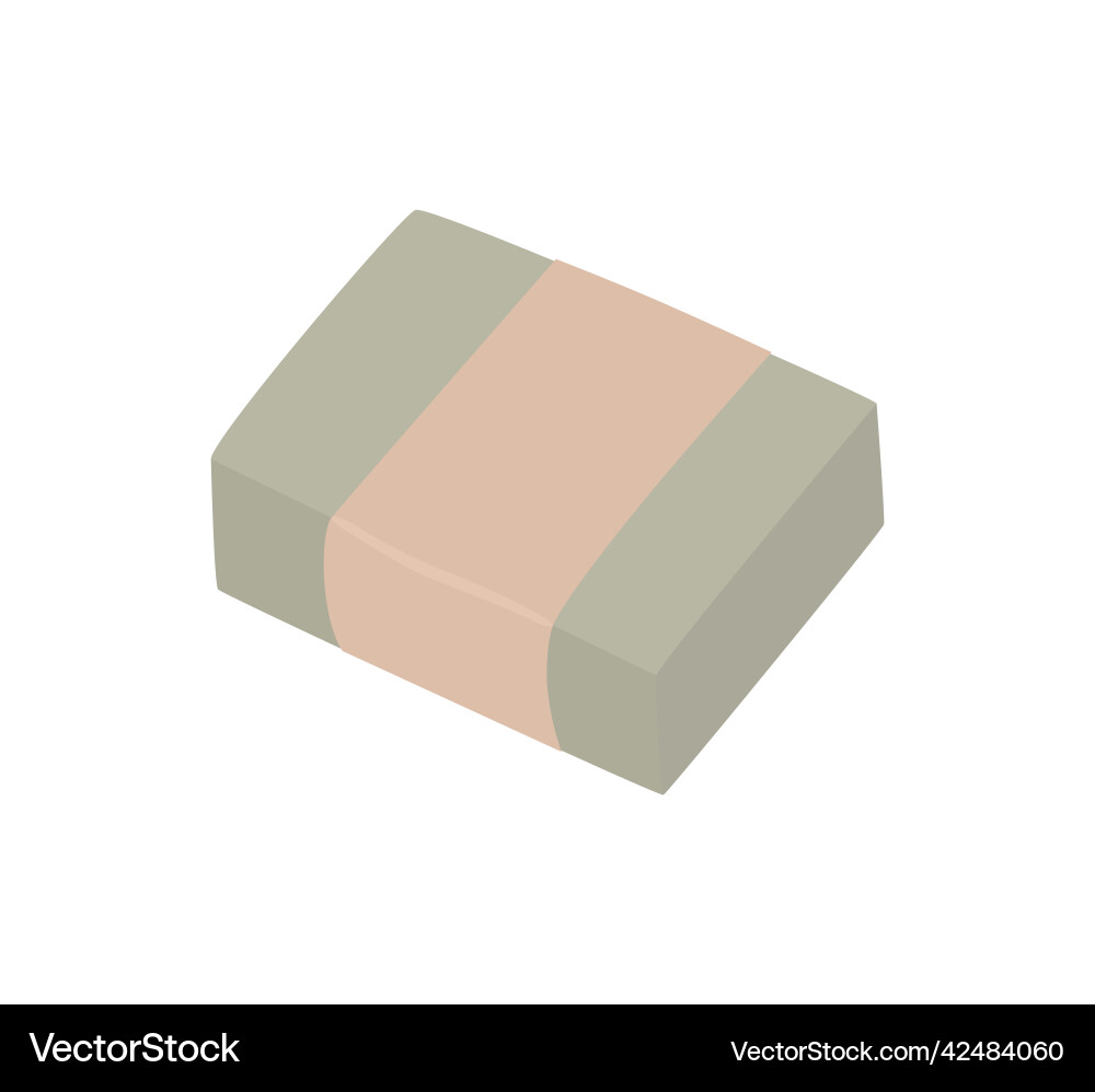 Natural soap in a package isolated on white Vector Image