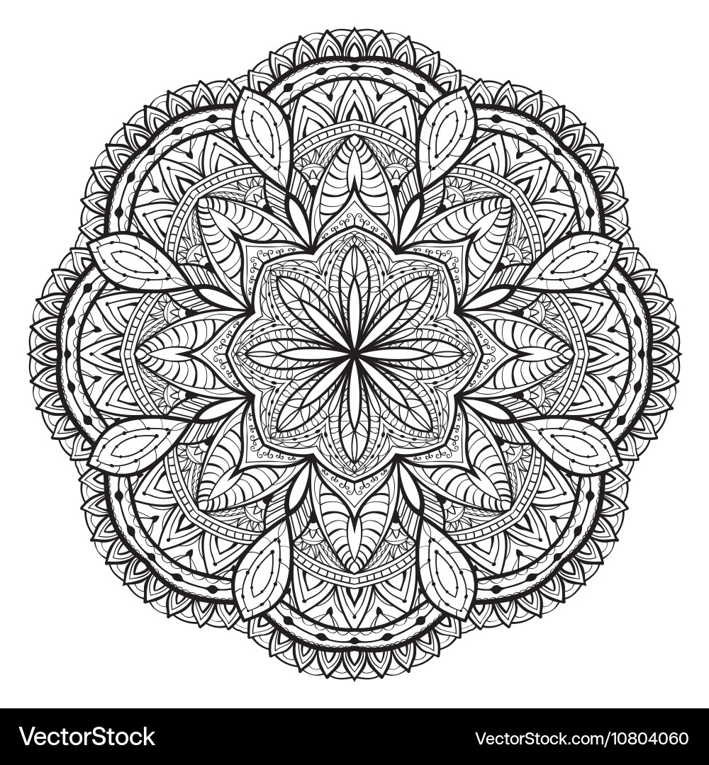 Ornamental filigree mandala Royalty Free Vector Image