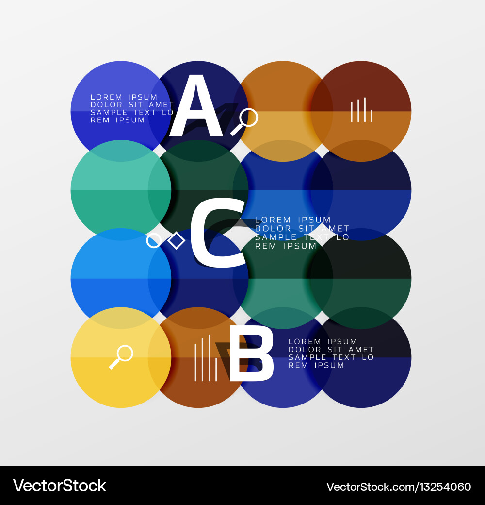 Round modern circle option infographic diagram Vector Image