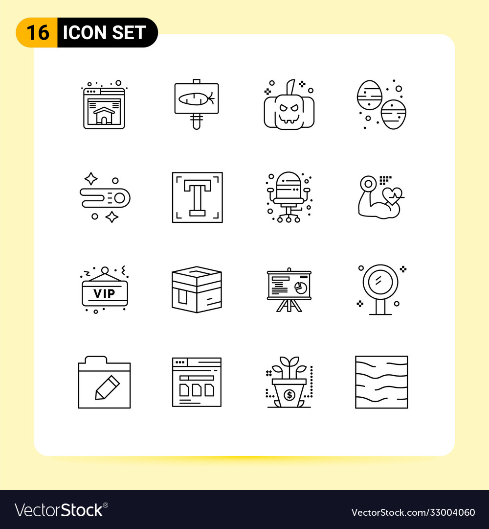 Set 16 modern ui icons symbols signs Royalty Free Vector