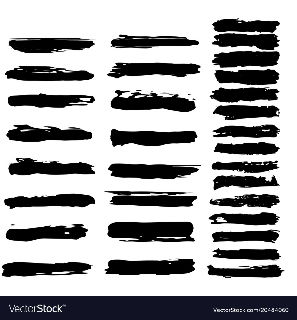 Set of grunge brushes Royalty Free Vector Image