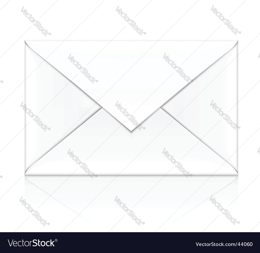 White envelope Royalty Free Vector Image - VectorStock