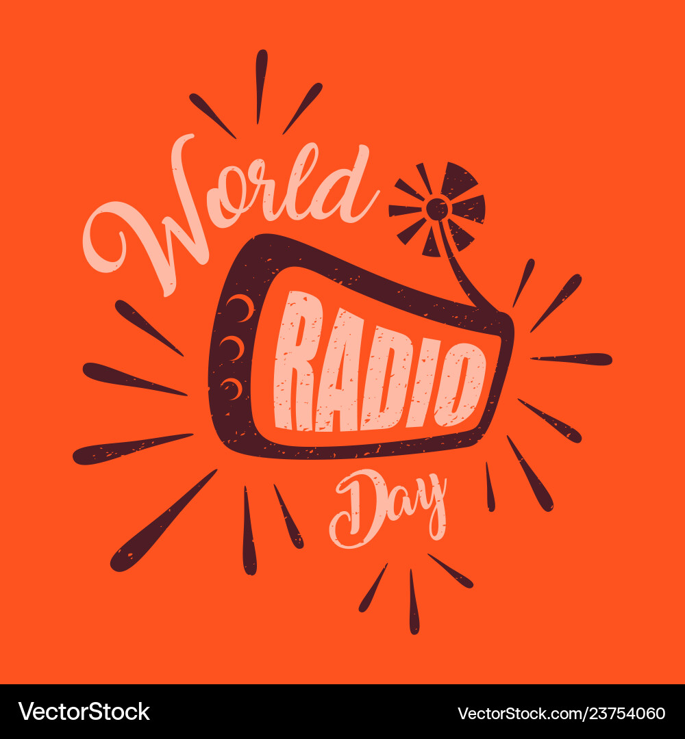 World radio day Royalty Free Vector Image - VectorStock