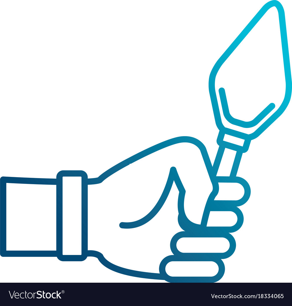 Hand holding spatula Royalty Free Vector Image Hand holding spatula Royalty Free Vector Image