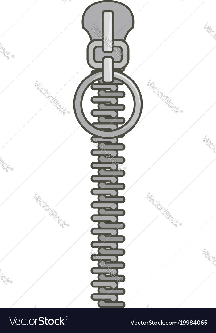 Little zip icon cartoon style Royalty Free Vector Image