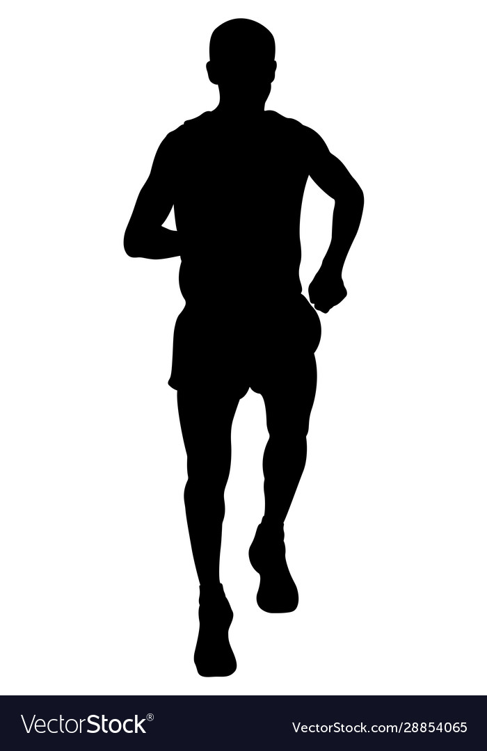 Man runner athlete running Royalty Free Vector Image