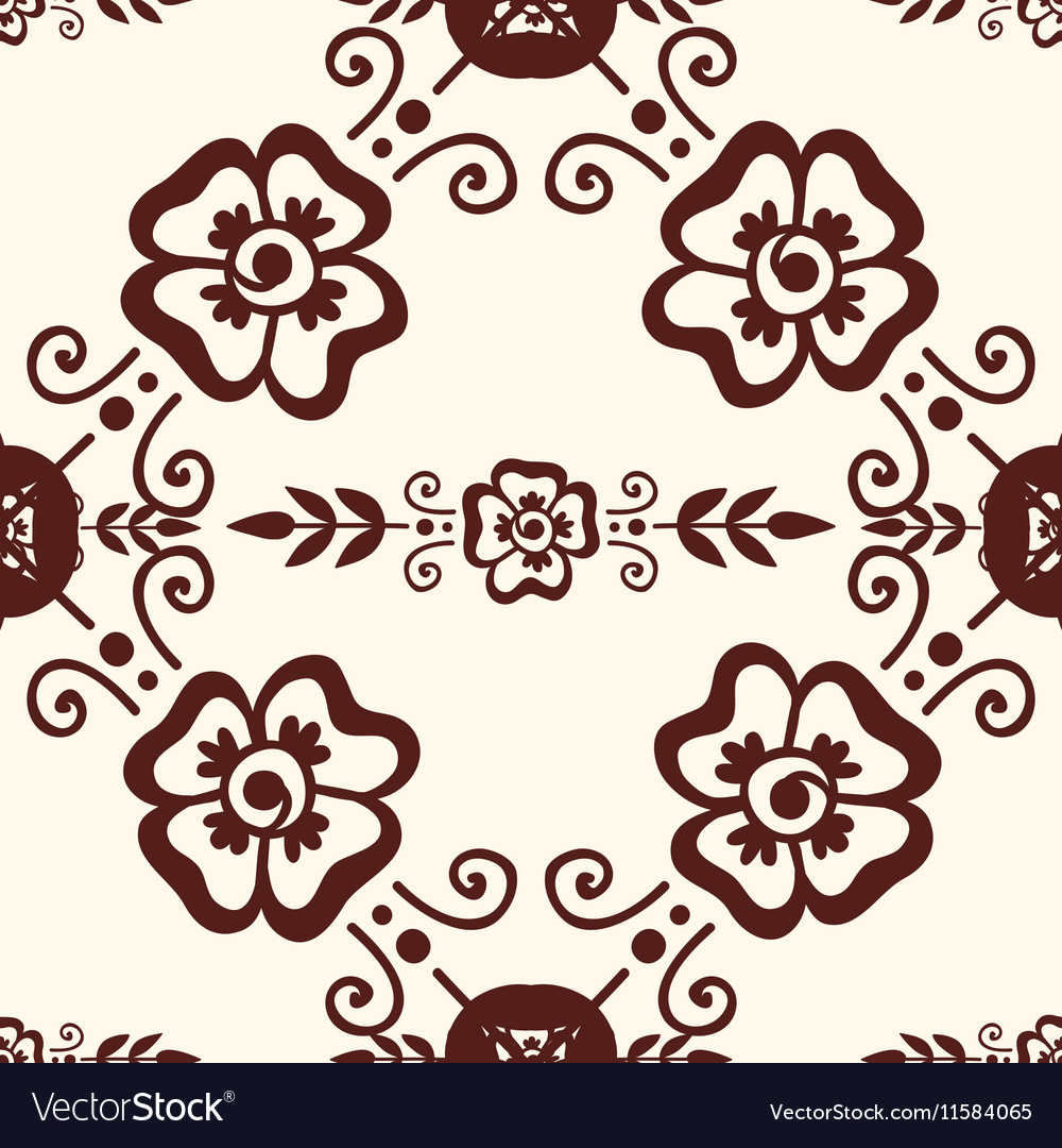 Mehendi pattern Royalty Free Vector Image - VectorStock