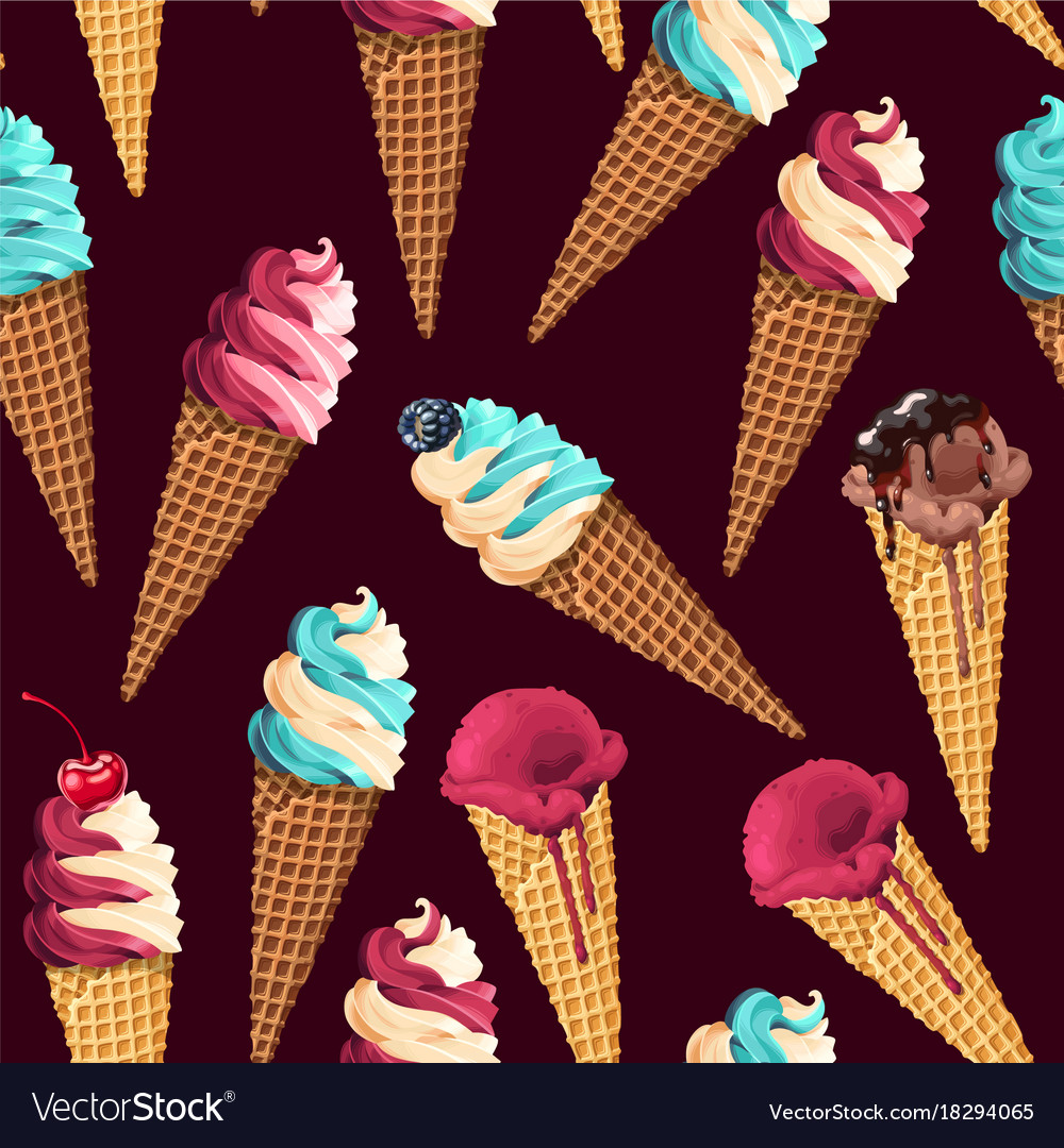 Seamless pattern with sweets Royalty Free Vector Image