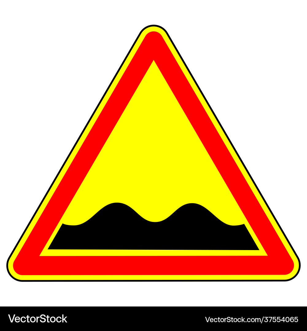 Warning traffic sign pothole laws signs Royalty Free Vector