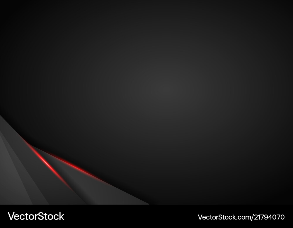 Abstract metallic black red frame sport design Vector Image