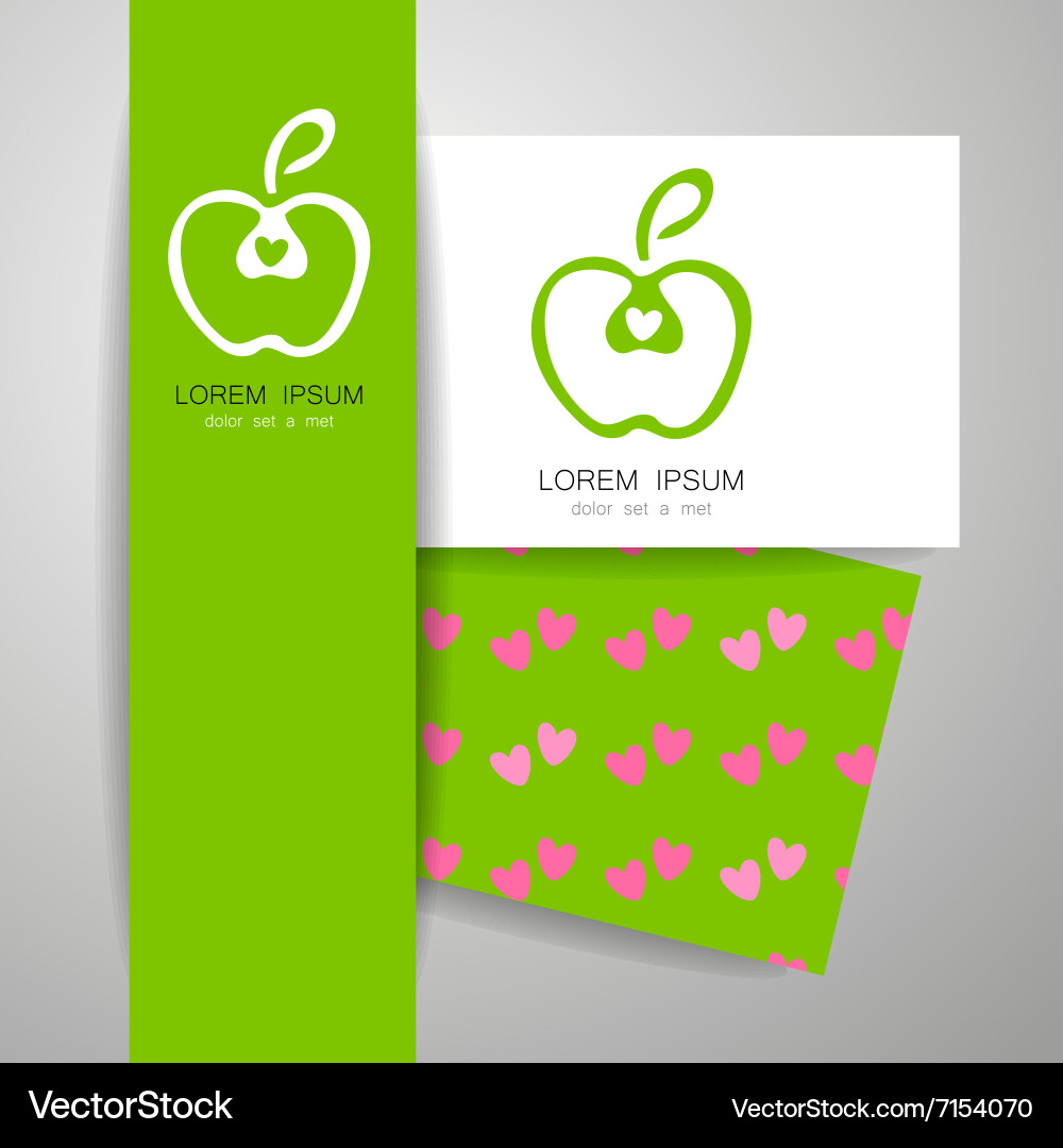 Apple logo identity Royalty Free Vector Image - VectorStock