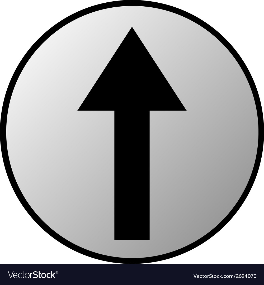Arrow straight button Royalty Free Vector Image