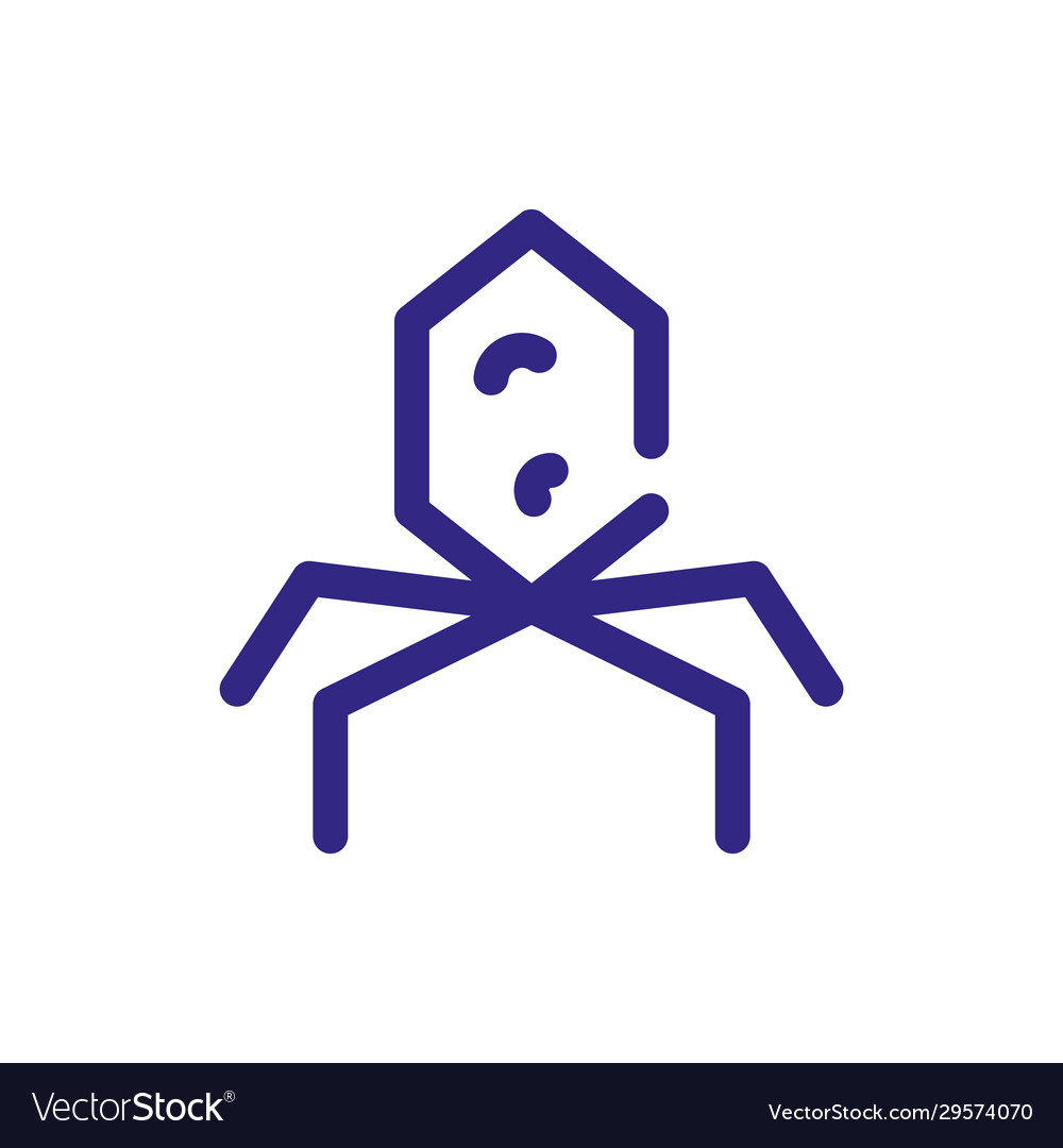 Bacteriophage icon thick line style Royalty Free Vector