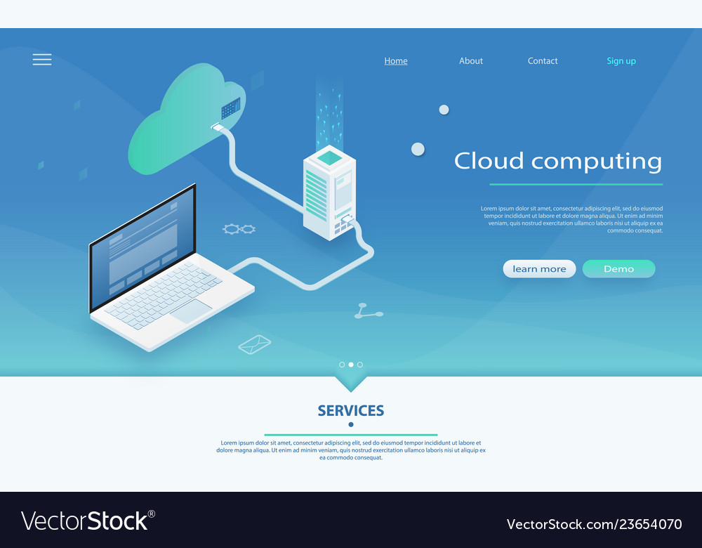 Concepts cloud storage Royalty Free Vector Image