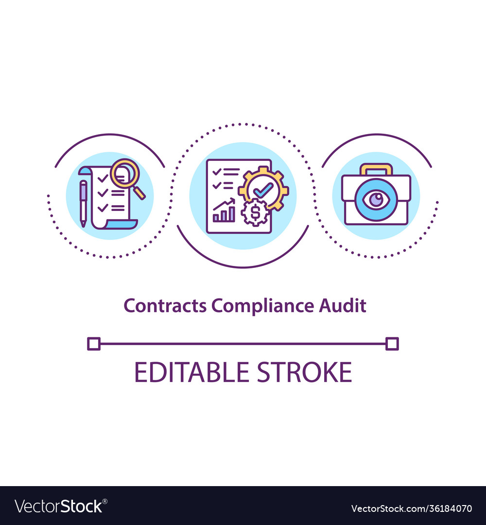 Contract compliance audit concept icon Royalty Free Vector Contract compliance audit concept icon Royalty Free Vector