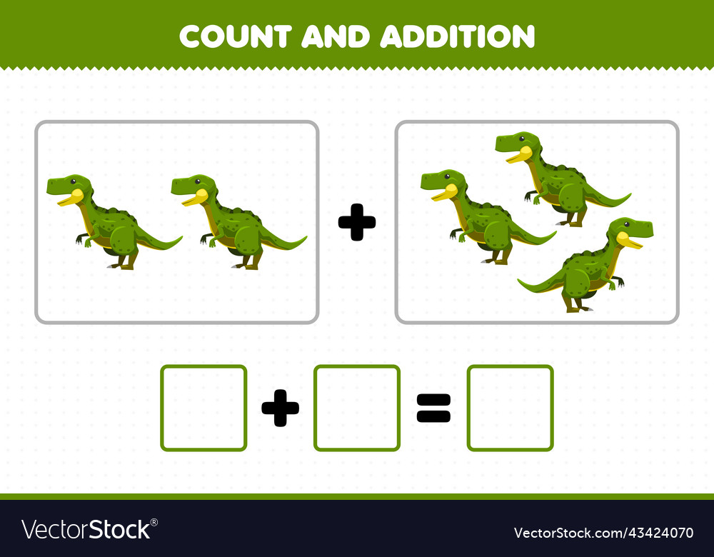 Education game for children fun addition Vector Image