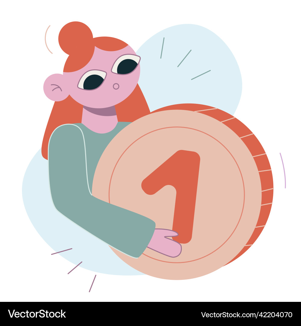 Flat cartoon finance budget Royalty Free Vector Image