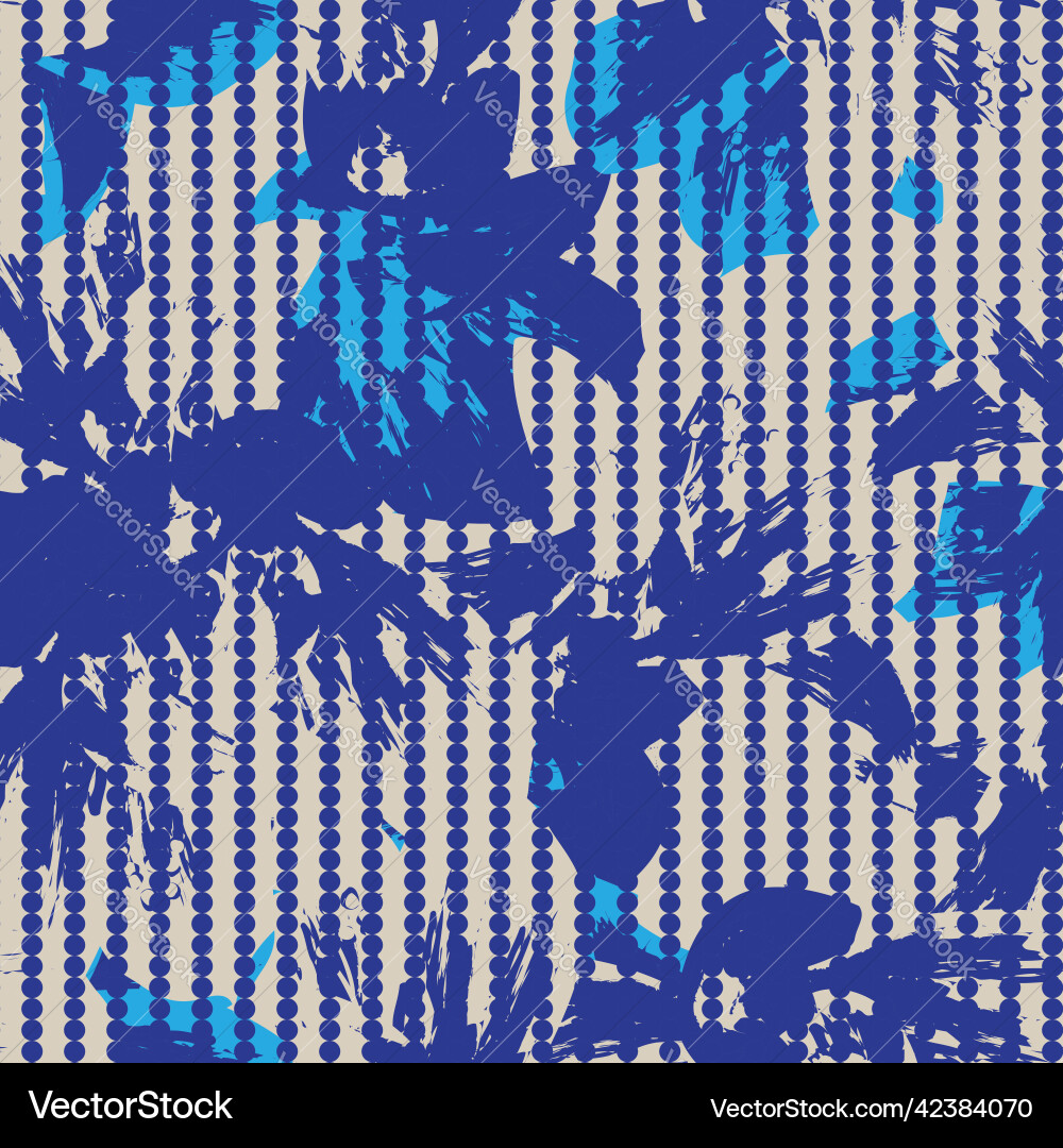 Floral striped seamless pattern design Royalty Free Vector