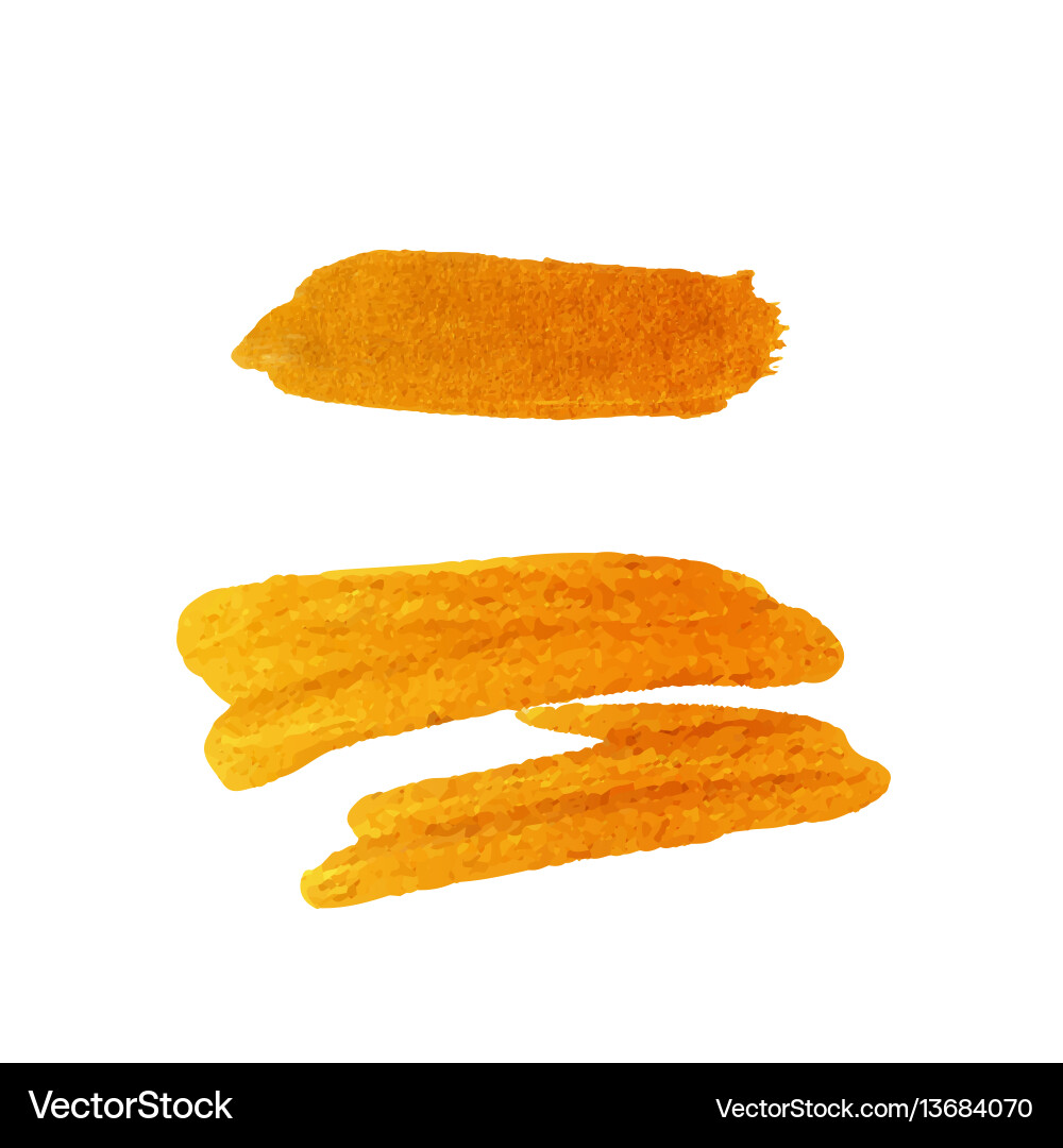 Golden brush stroke golden splash Royalty Free Vector Image